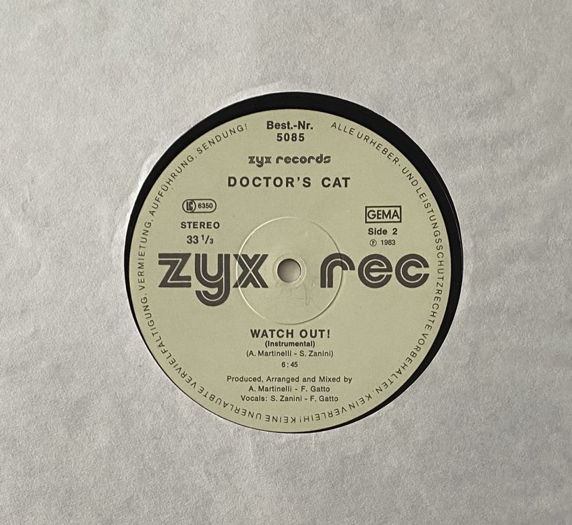 Doctor's Cat, Watch Out! (Italo Disco) (Gebraucht) in Flums für CHF 3 ...