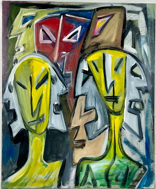 Grosse Abstrakte Gemälde, öl auf Leinwand | Kaufen auf Ricardo