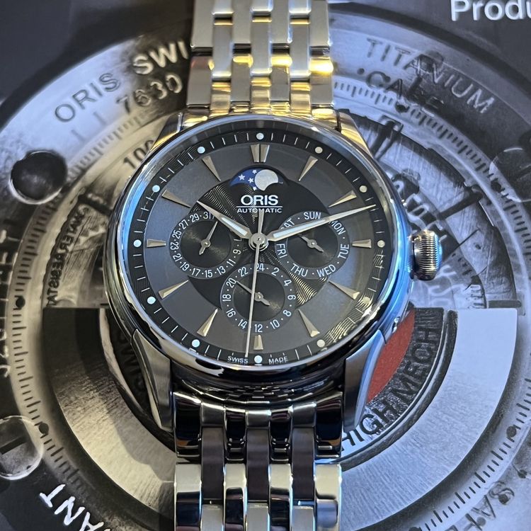 Oris Artelier Moonphase GMT Full Set 7592 (Gebraucht) in Carouge GE für ...