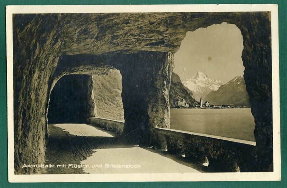 Axenstrasse mit Flüelen und Bristenstock, 1926 (Gebraucht) in Sargans für CHF 1 – mit Lieferung ...
