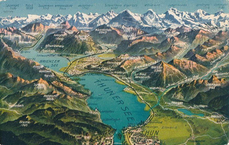 Thun Thunersee - Litho + c1910 (Gebraucht) in Emmenbrücke für CHF 1 – mit Lieferung auf Ricardo ...