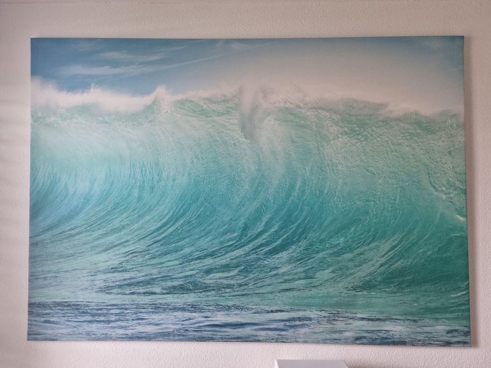Welle Bild IKEA Leinwand gross | Kaufen auf Ricardo