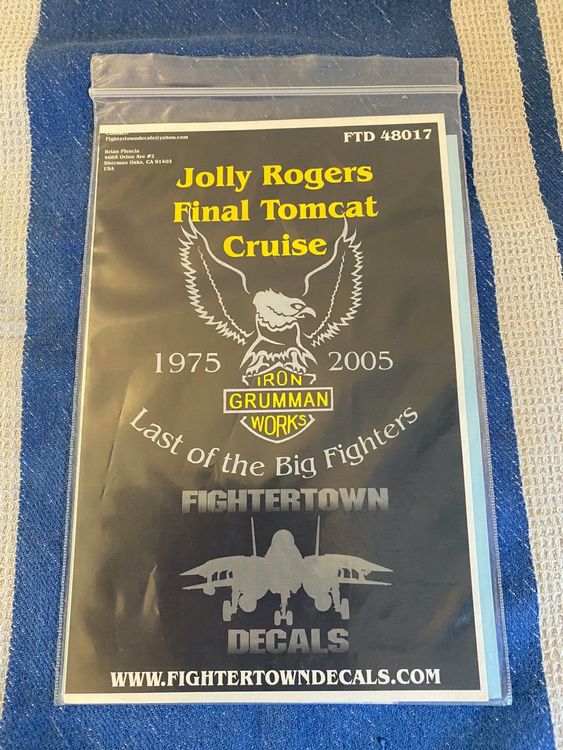 1/48 F-14B TOMCAT JOLLY ROGERS FINAL TOMCAT CRUISE DECALS (Neu und ...