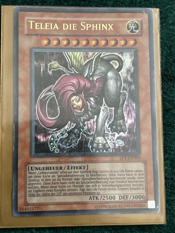 Yugioh Teleia die Sphinx EPI-DE003 Gold Rare NM | Acheter sur Ricardo