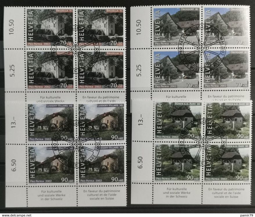 2002 PP Historische Bauten am Wasser Viererblock ET-Stempel | Kaufen auf Ricardo