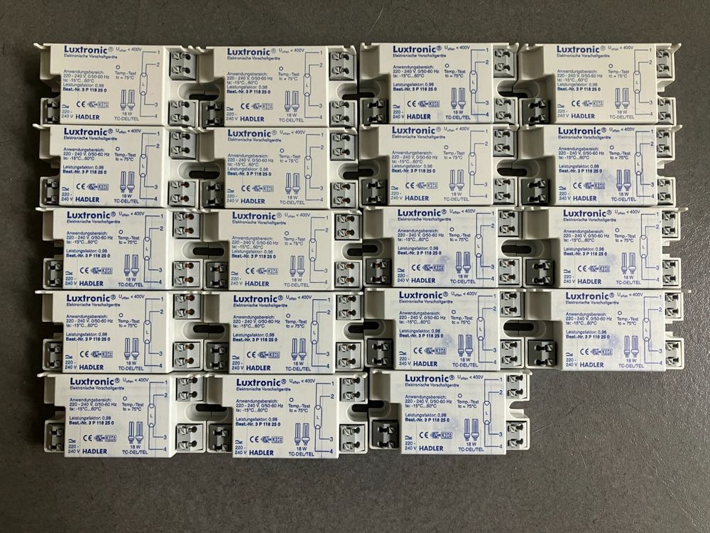 19 Stück EVG Luxtronic für FL-Lampen mit Sockel G24q2 18 W (Gebraucht ...