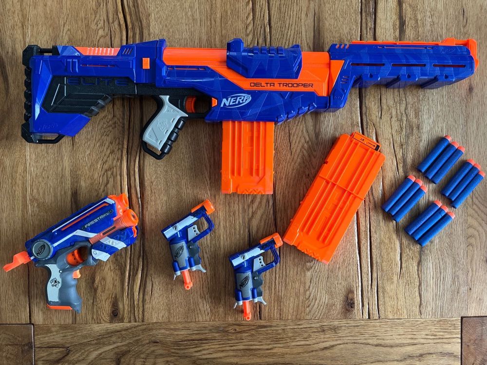 Original NERF DELTA TROOPER INKL. ERSATZMAGAZIN & Zubehör (Gebraucht ...