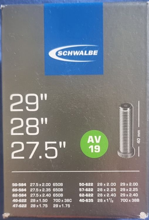 Schwalbe Velo Schlauch 27.5-29 " (Neu und originalverpackt) in ...