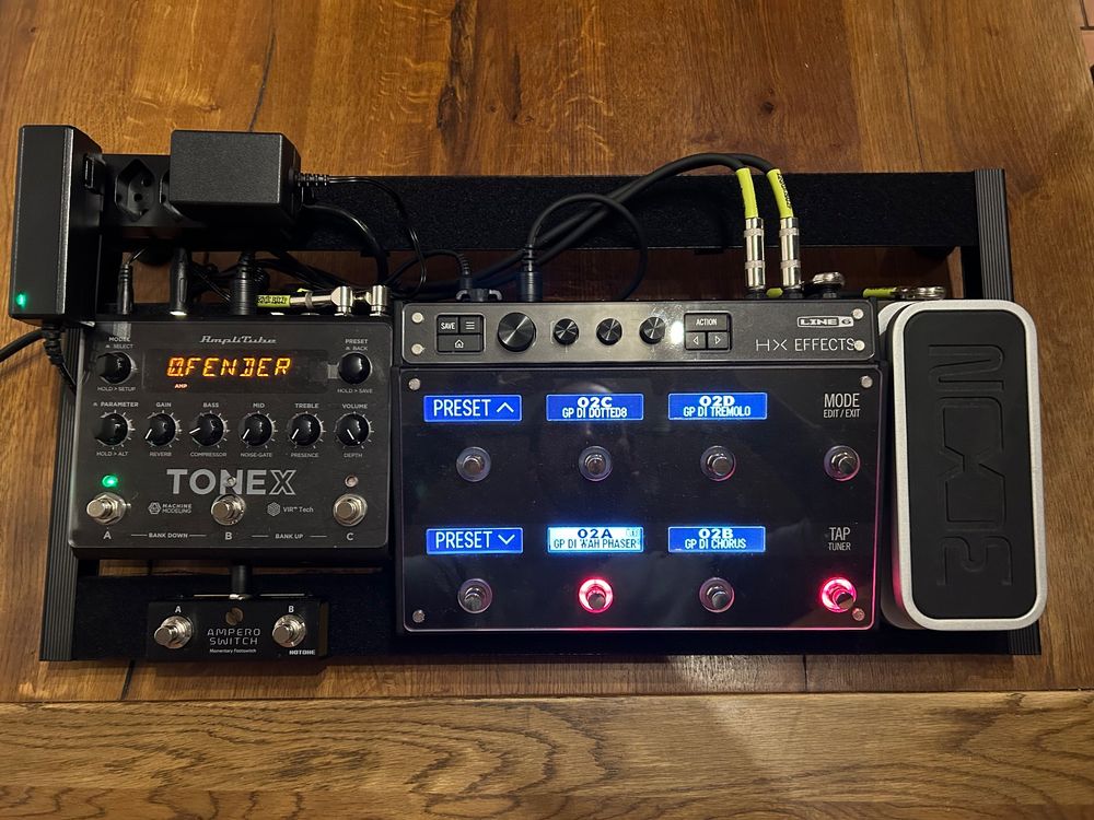 Tonex Pedal und HX Effects Pedalboard komplett verkabelt (Gebraucht) in ...