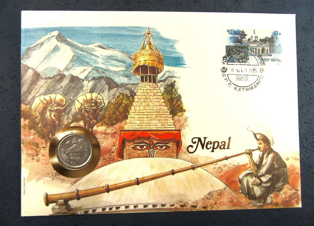 NEPAL MÜNZ-NUMIS-BRIEF 1986 GERADES ALPHORN (Gebraucht) in Ettingen für CHF 1 – mit Lieferung ...