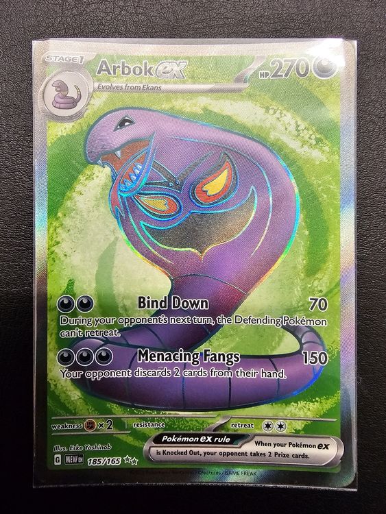 Arbok ex 185/165 Pokemon 151 Set Englisch (Neu (gemäss Beschreibung ...