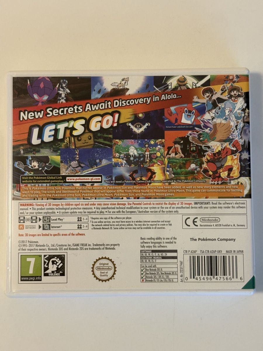 Pokemon Ultra Sun - Nintendo 3DS - items for collectors (Gebraucht) in ...