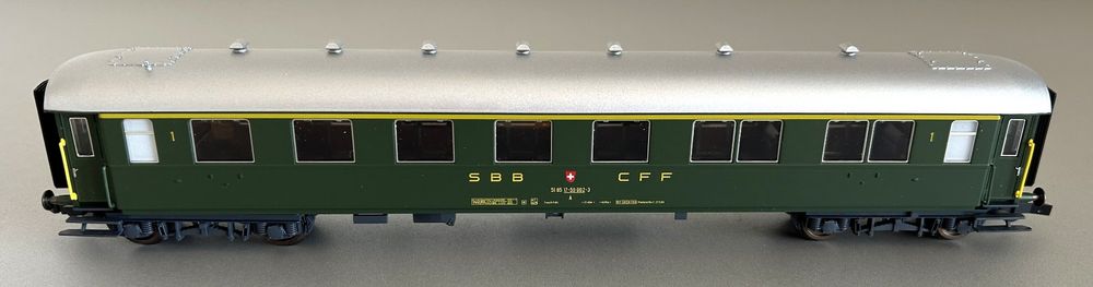 Roco 44874 / SBB 1 Kl. RIC Abteilwagen mit Seitengang / OVP (Gebraucht ...