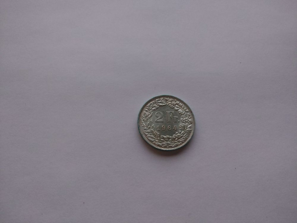 2 Franken Münze Silber 1964 (Gebraucht) in Neunkirch für CHF 5.1 – mit Lieferung auf Ricardo kaufen