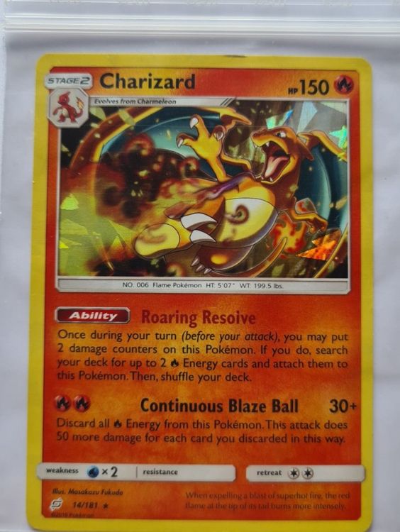 Pokemon, Charizard, Stage 2, Booster, Rare, 2019 (Neu (gemäss ...