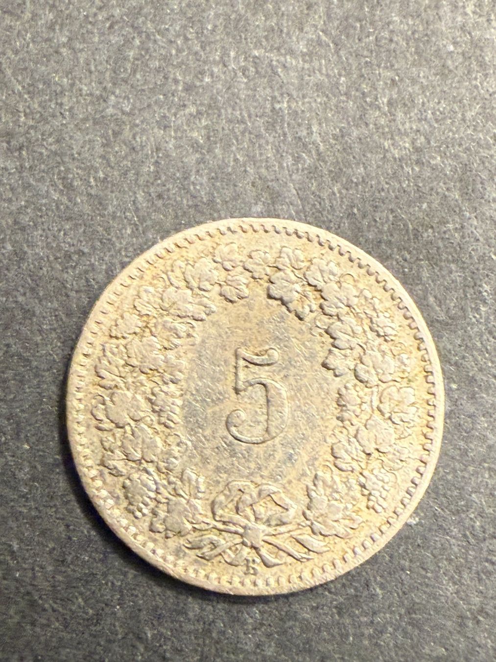 5 Schweizer Rappen 1909 – seltene Kleinmünze Schweiz (Gebraucht) in Caslano für CHF 5 – mit ...