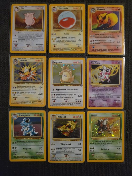 Pokemon Jungle Komplett Set Flareon/Jolteon Vintage Base Set (Gebraucht ...