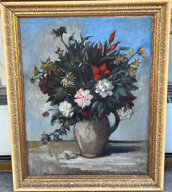 Ernst Krauss - Grosse Stilleben Gemälde mit Blumen (Gebraucht) in Root für CHF 49 – nur Abholung ...