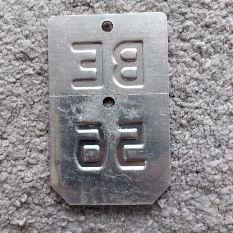 Allte Velonummer BE56 Sehr Selten | Kaufen auf Ricardo