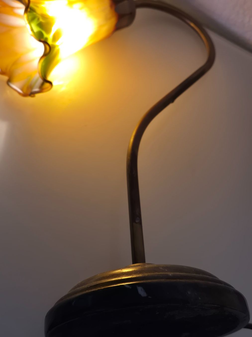 Très jolie lampe vintage avec abat-jour en pate de verre (Gebraucht) in ...