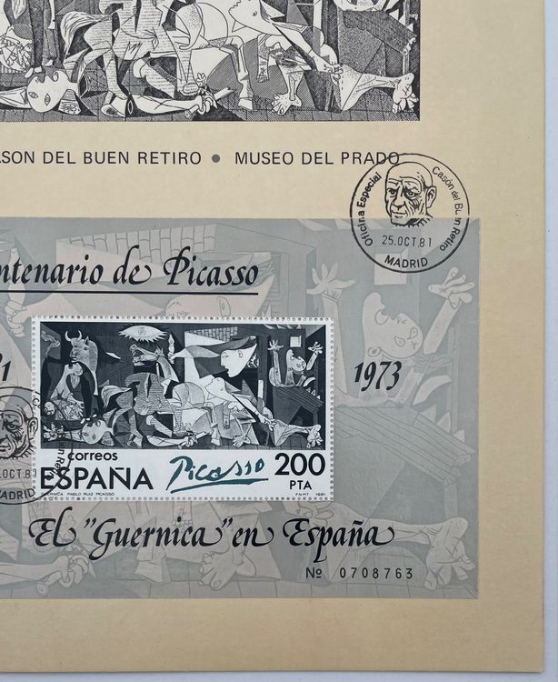 Pablo Picasso (1881-1973) Serigraphie mit Briefmarke & Stemp | Kaufen ...