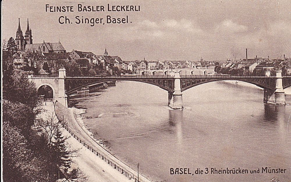 Reklamekarte für Feinste Basler Leckerli, CH.Singer, Basel. (Gebraucht) in Schlieren für CHF 4 ...