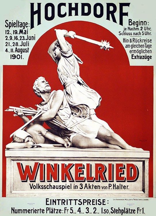 Antikes Plakat Winkelried, 1901, Hochdorf (Gebraucht) in Wollerau für ...