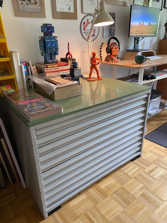 Vintage Horizontal Steel Large Format Storage Cabinet | Kaufen auf Ricardo