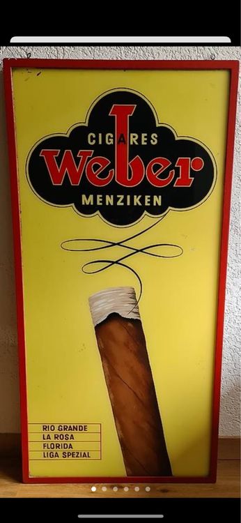 Weber Hinterglas Werbung Schild (Gebraucht) in Lauwil für CHF 550 – nur Abholung auf Ricardo kaufen