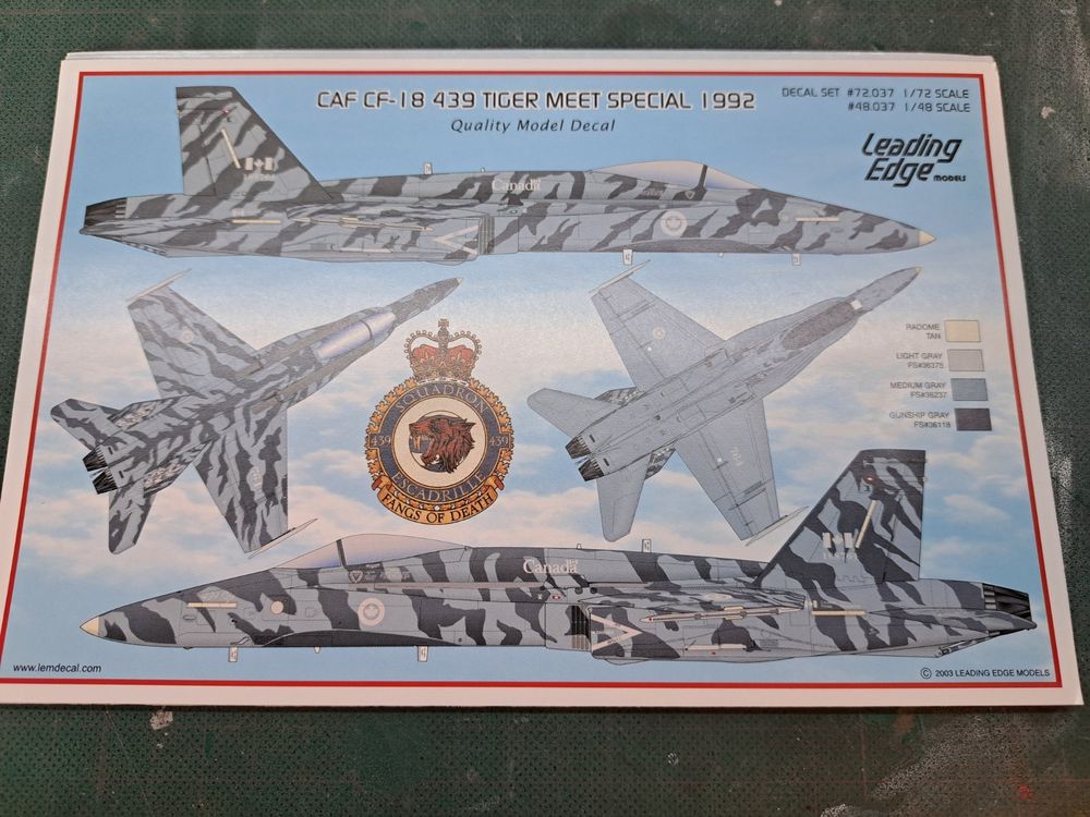 LEADING EDGE DECALS FÜR CF-18 1/48 (Neu und originalverpackt) in Selzach für CHF 15 – mit ...