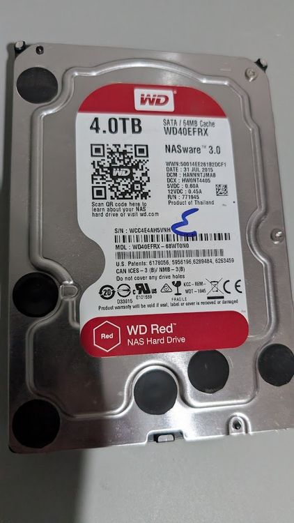 WD Red 4TB NAS-Festplatte – Modell WD40EFRX (Gebraucht) in Winterthur für CHF 41 – mit Lieferung ...