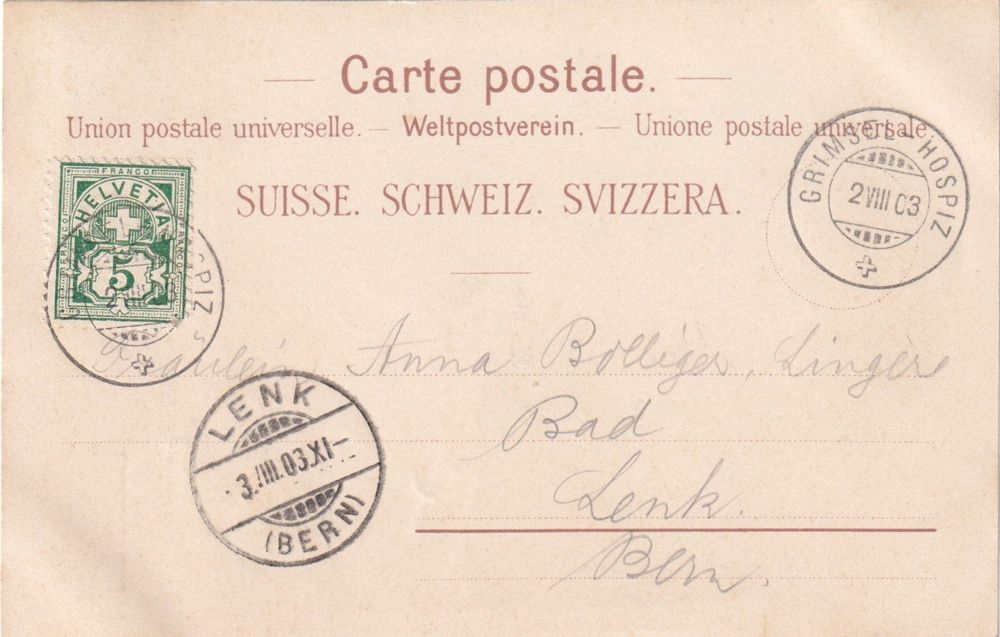 Gruss von der Grimsel (Litho) /ao (Gebraucht) in Hombrechtikon für CHF 5 – mit Lieferung auf ...