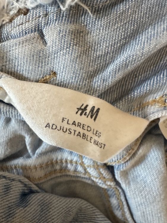 H&M Mädchen Jeans Flared Leg Gr.170 Hellblau Top Zustand! (Gebraucht ...
