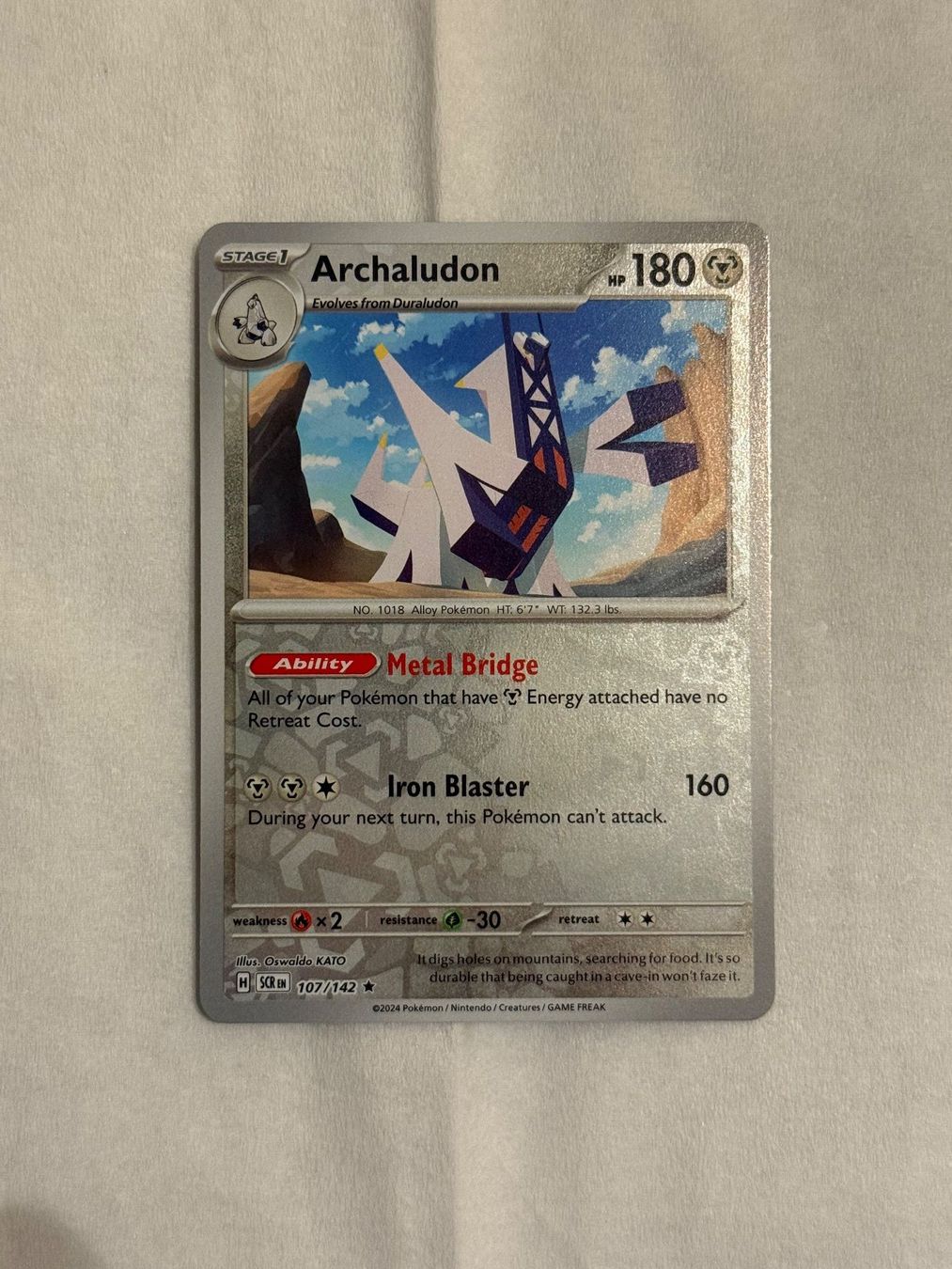 Archaludon Pokemon Karte - Reverse Holo (Neu (gemäss Beschreibung)) in ...