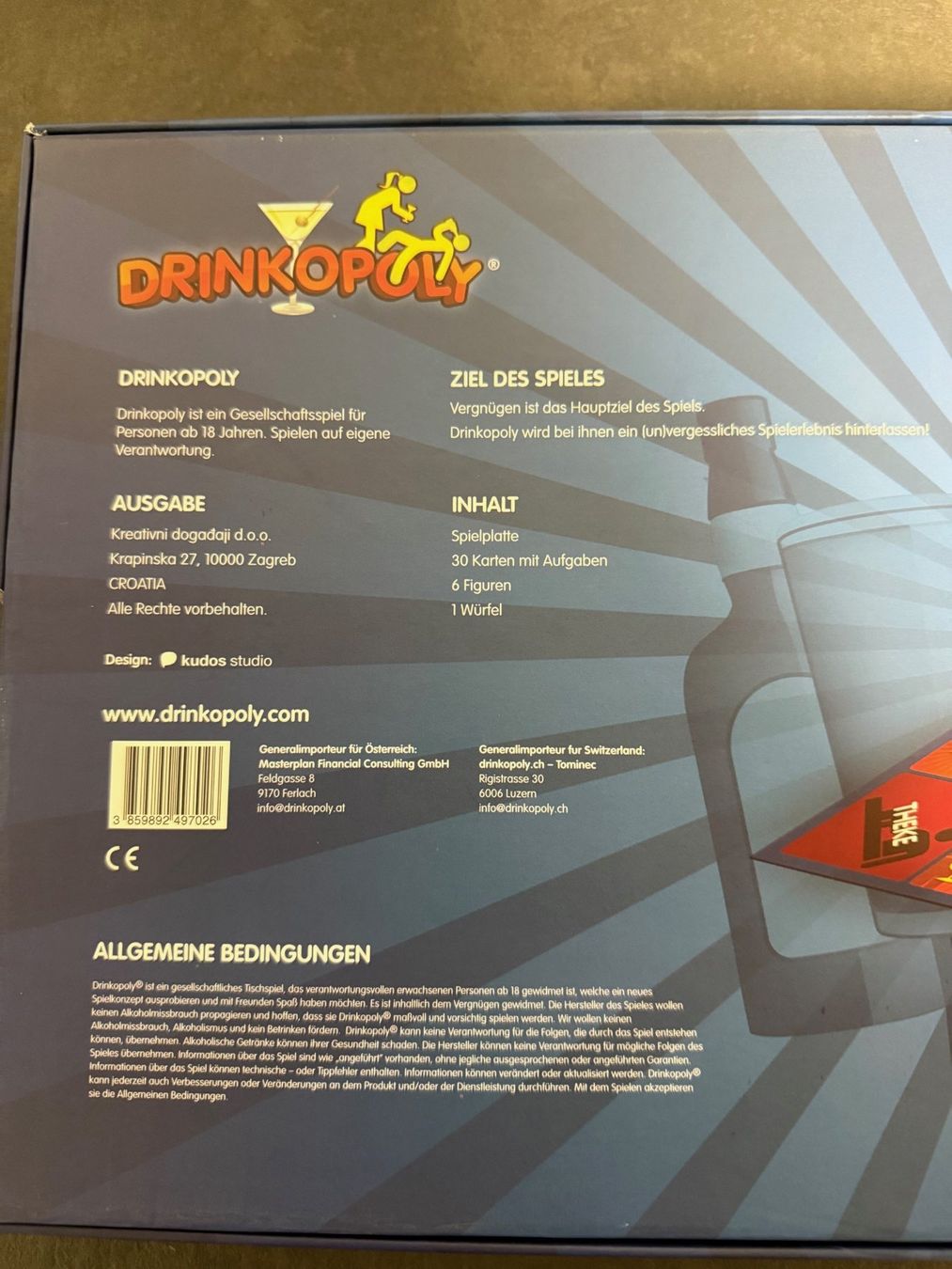 Spiel: Drinkopoly - das Partyspiel ab 18 Jahren (Gebraucht) in Leimbach ...