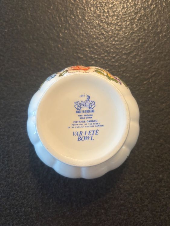 Schale 10 cm, Vintage 1960s, AYNSLEY Bone Var.I.Ete, England (Gebraucht ...