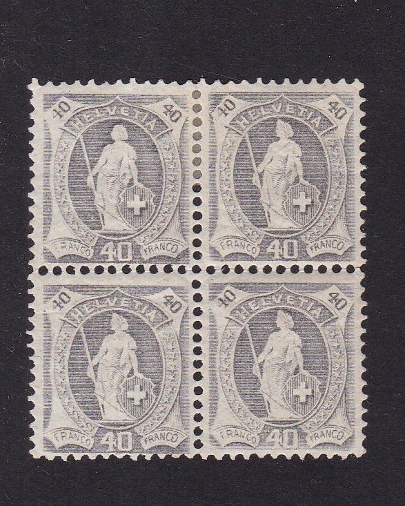 CH Viererblock "Stehende Helvetia" Nr. 97A * | Kaufen auf Ricardo