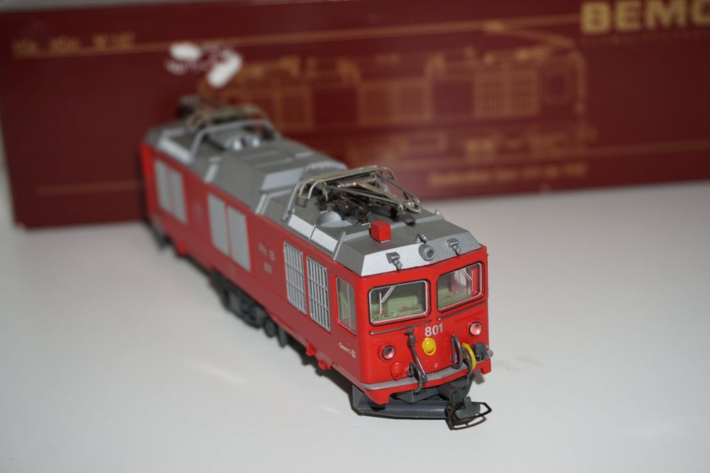 BEMO 1267 101 - RhB Gem 4/4 801 Steinbock H0m (Gebraucht) in Matten b. Interl für CHF 152 – mit ...