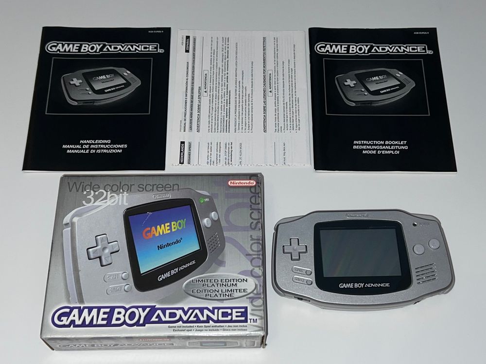 Game Boy Advance GBA Konsole Limited Platinum Edition (OVP) (Gebraucht ...