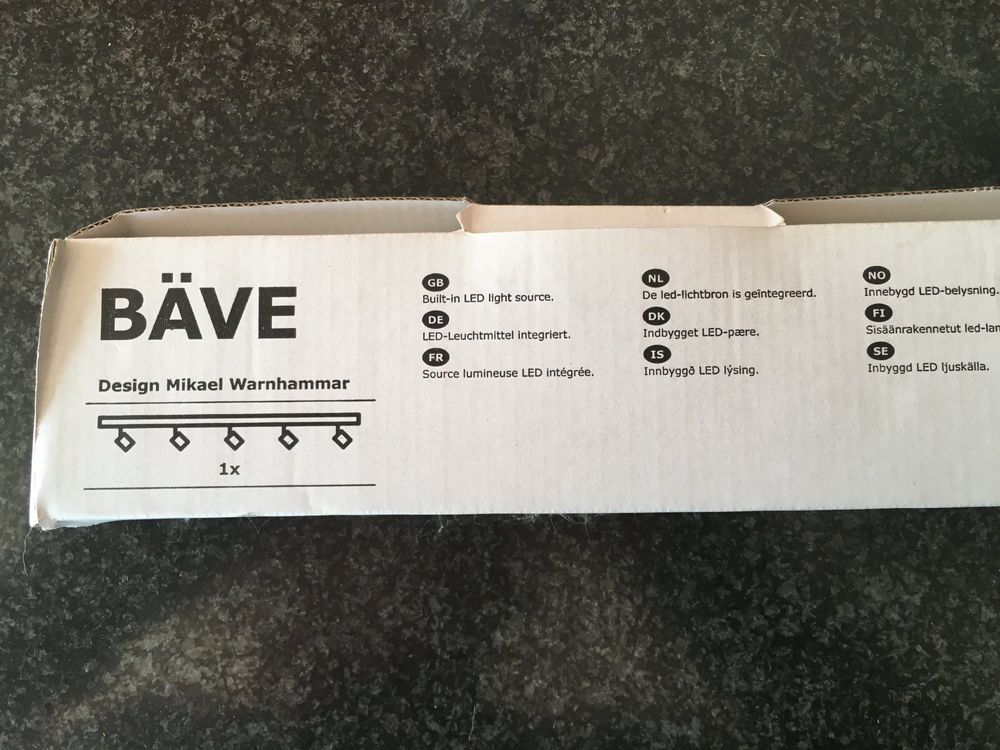 5 spots blancs LED sur rail pour plafond BÄVE de IKEA (Neu und ...