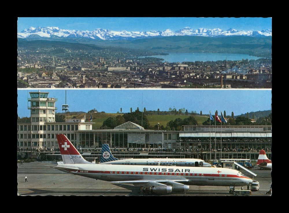 1960 FLUGHAFEN ZÜRICH - Swissair DC-8 + KLM Convair CV.340 (Gebraucht ...