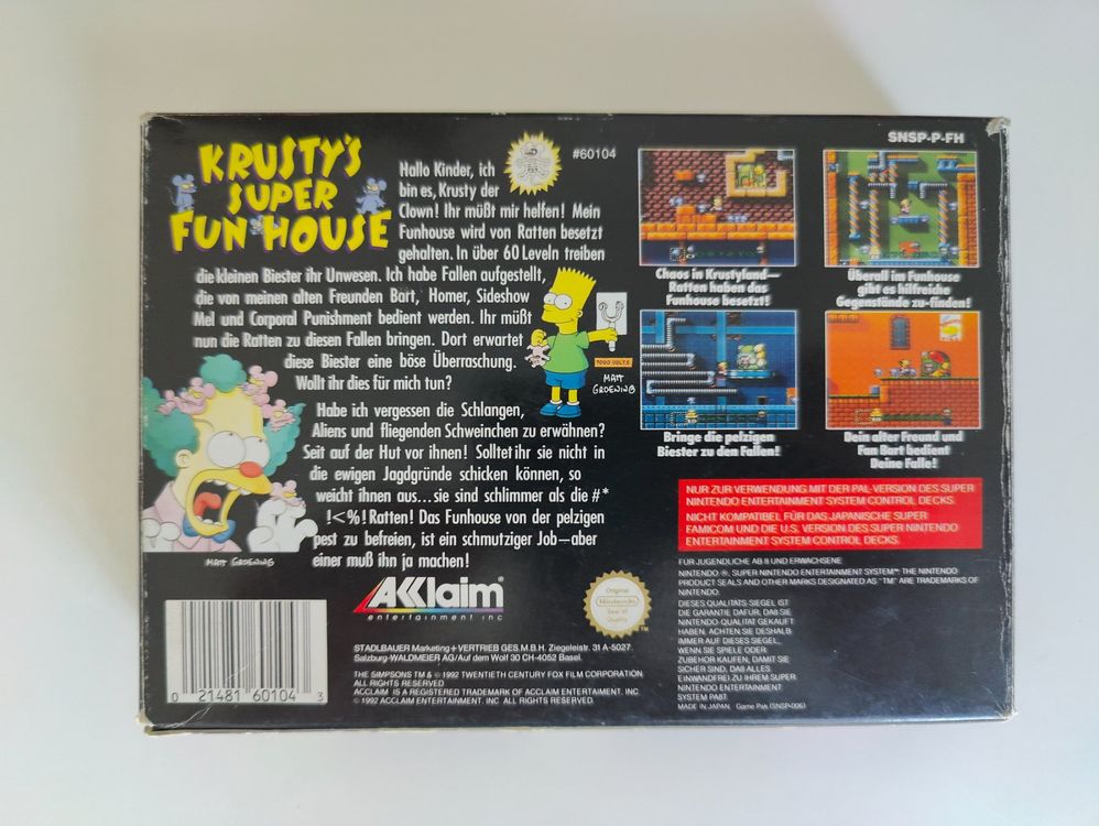 Krustys Super Fun House SNES | Kaufen auf Ricardo