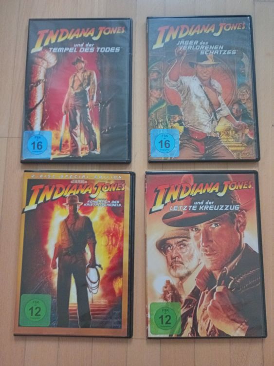 Indiana Jones Collection 4 DVDs FSK 12 & 16 Top Zustand | Kaufen auf ...