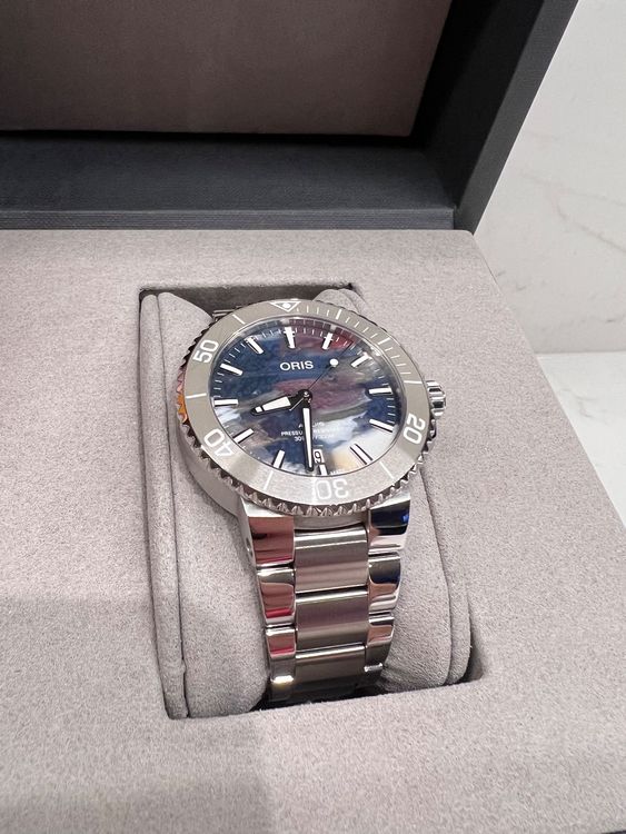 Oris Aquis Upcycle 41.5mm inkl. Oris NY Cap (Gebraucht) in für CHF 1200 ...