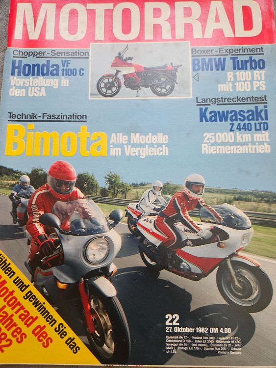 Motorrad 22/82 Bimota HB 2 KB 2 SB 3 KB 3 Kawasaki Z 440 xa (Gebraucht ...