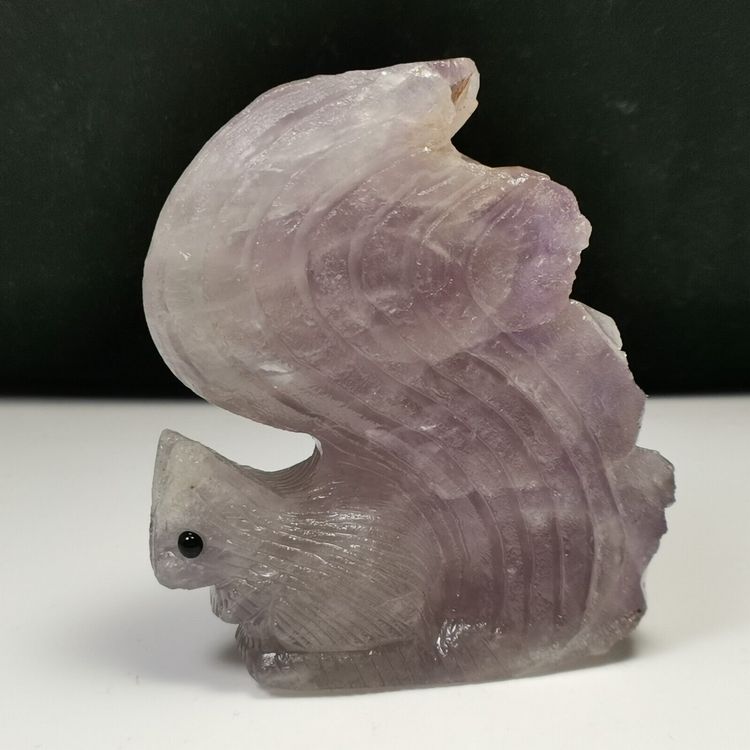 SALE Eichhörnchen Amethyst Stein Statue Ecureuil Améthyste (Neuf (Voir ...