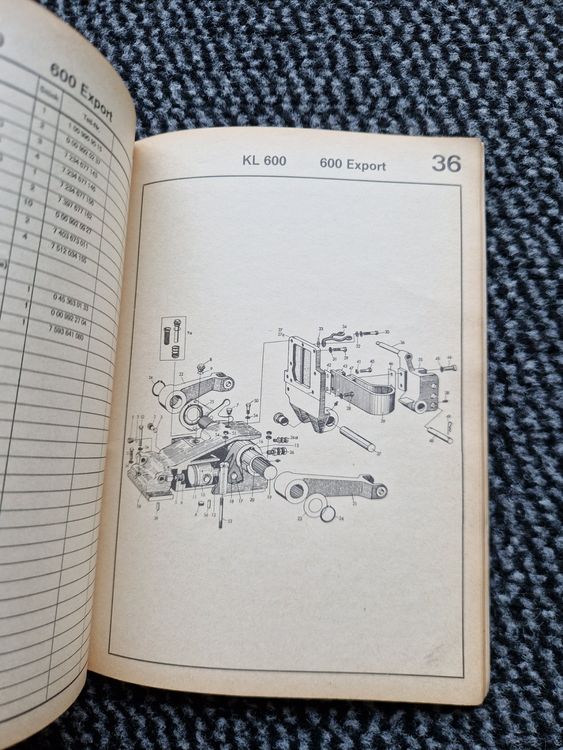 Original ET-Liste Kramer Traktor KL600, 600 Export | Kaufen auf Ricardo