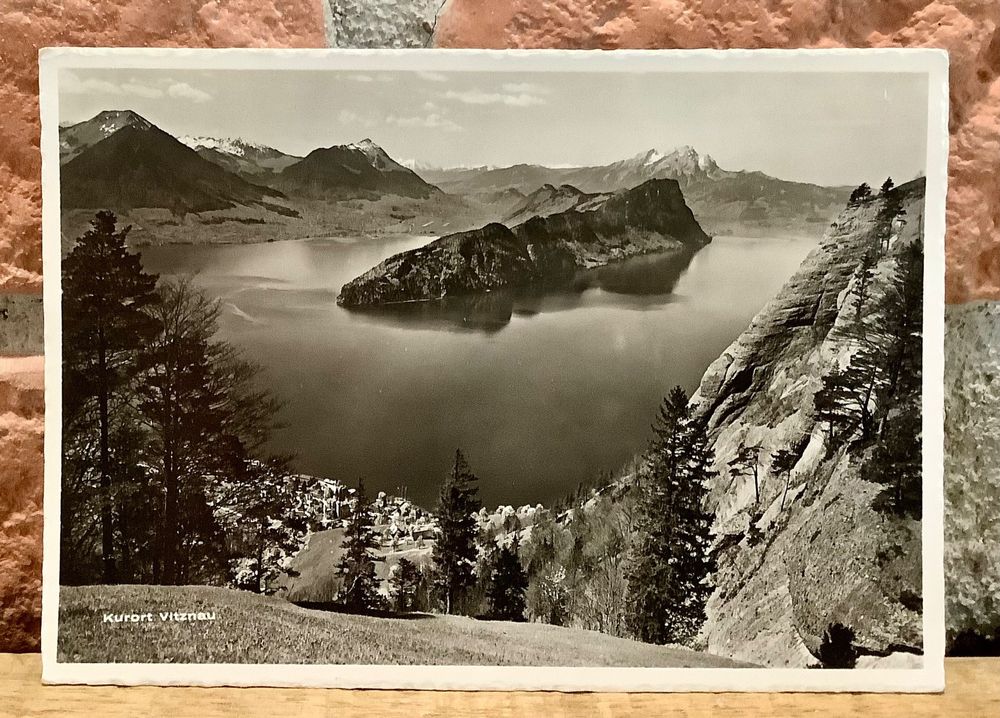 Alte Foto AK - VITZNAU vom Rigi-Dosen Vierwaldstättersee (Gebraucht) in Root für CHF 1 – mit ...