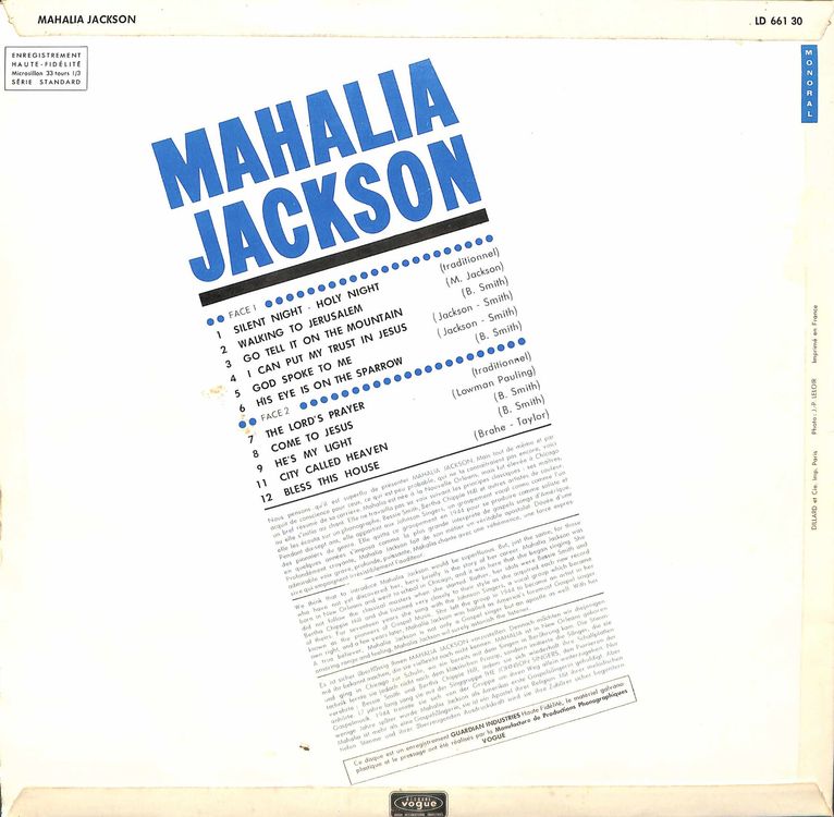 LP Mahalia Jackson - Silent night (Gebraucht) in Trimmis für CHF 18 ...