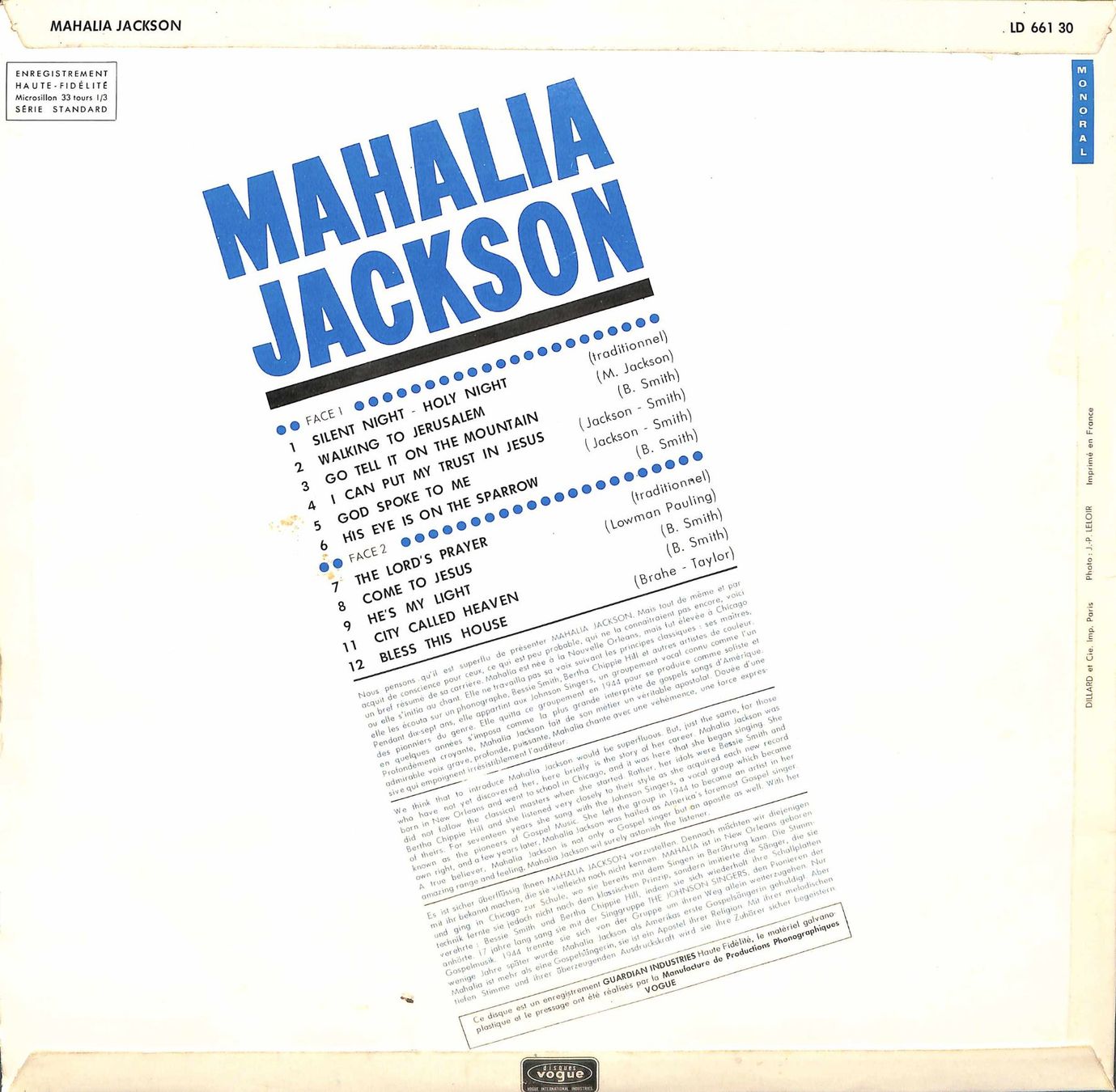 LP Mahalia Jackson - Silent night (Gebraucht) in Trimmis für CHF 18 ...